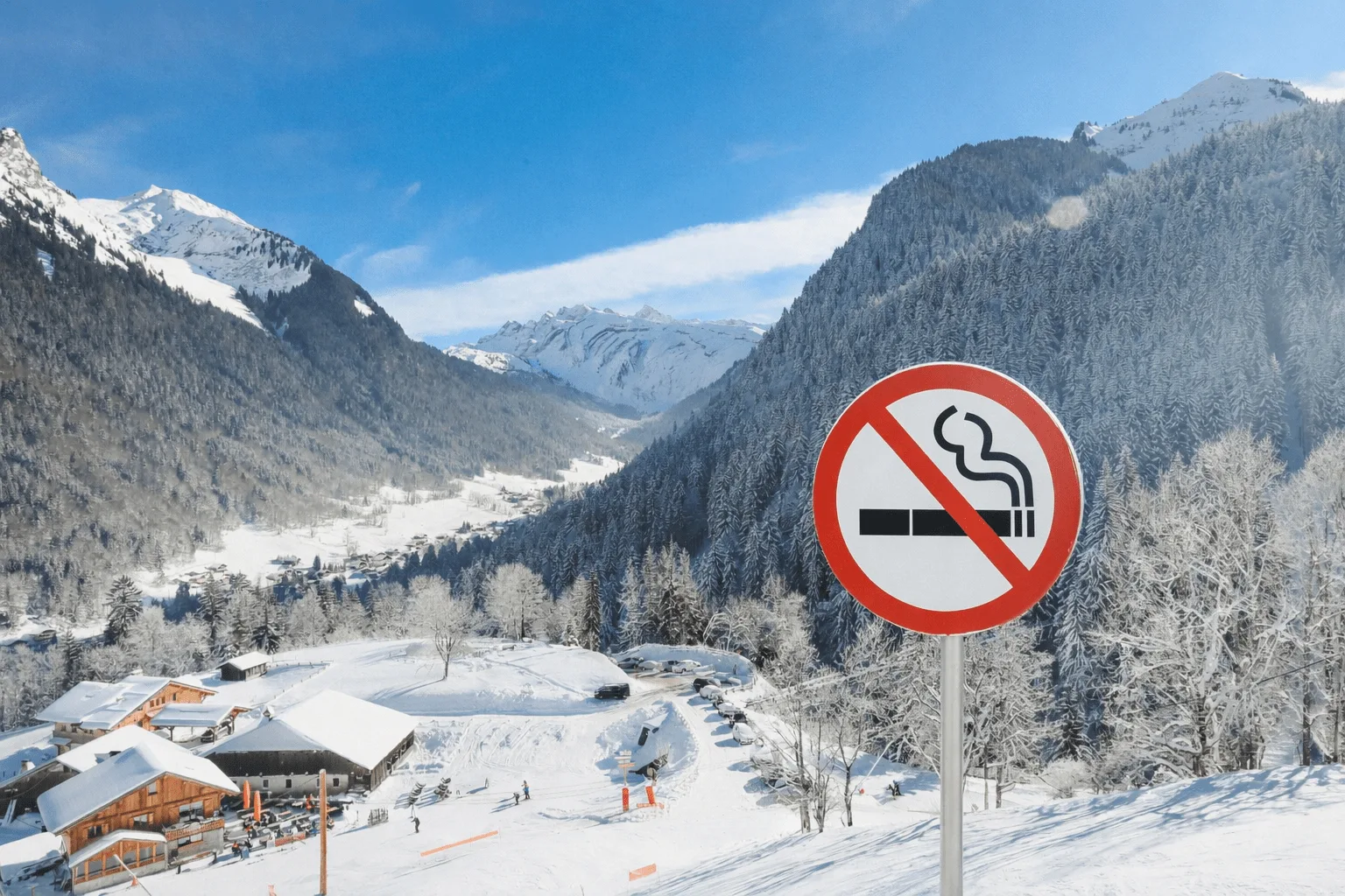 NO SMOKING ON SKI SLOPES IN FRANCE - Morzine Avoriaz